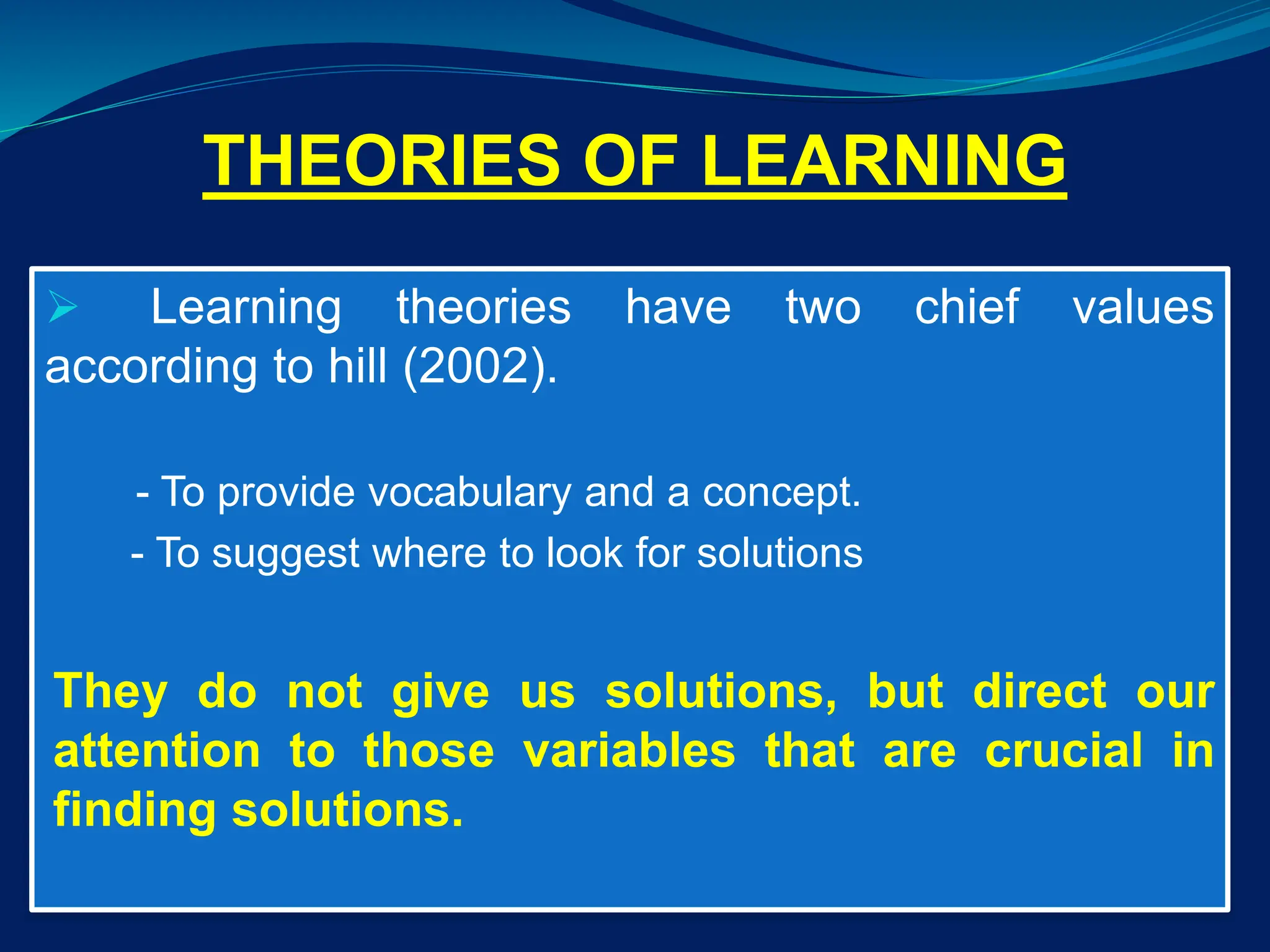 learningtheories-180314152533.mmmmmmmpptx | PPTX | Biological Sciences ...