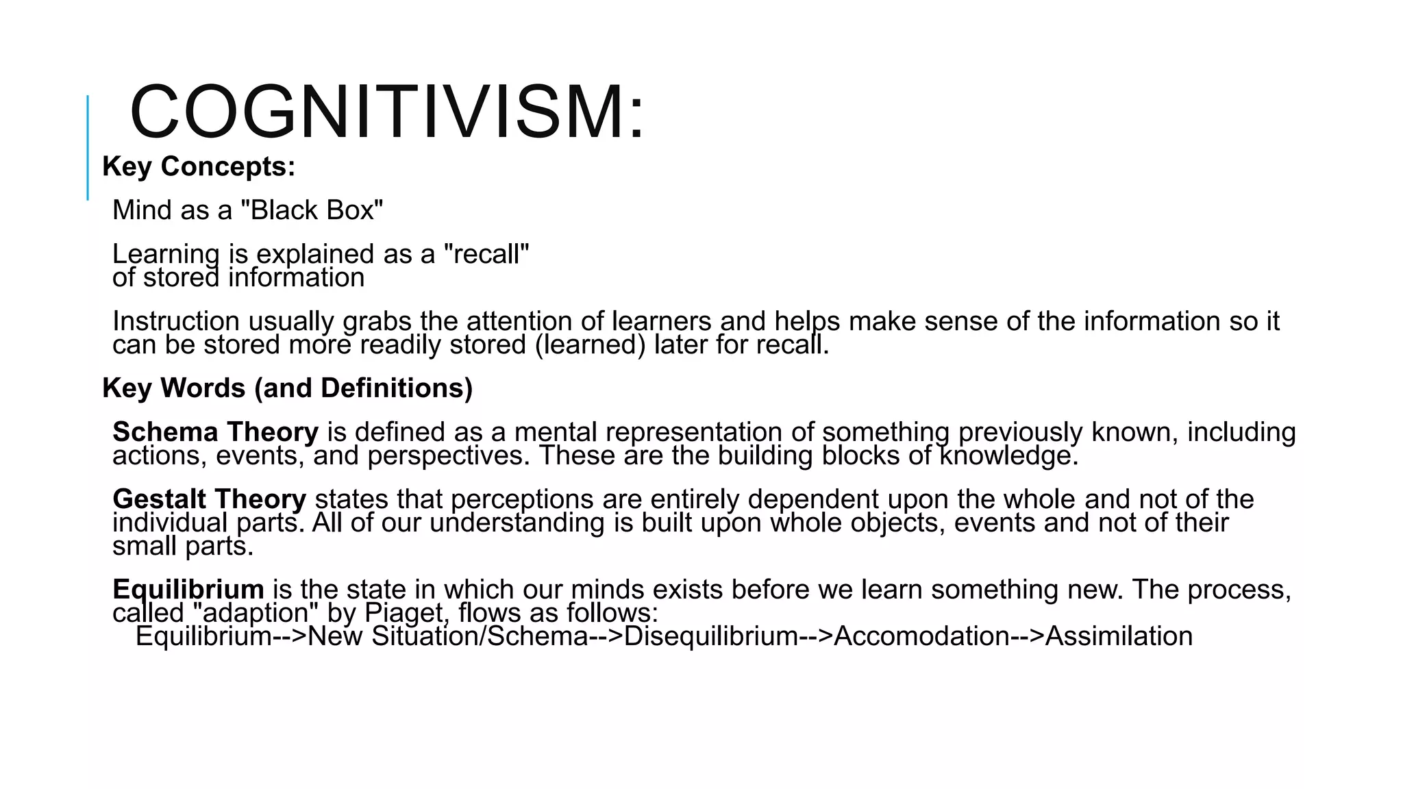 Classification of Learning theories | PPT