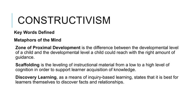 Classification of Learning theories | PPT