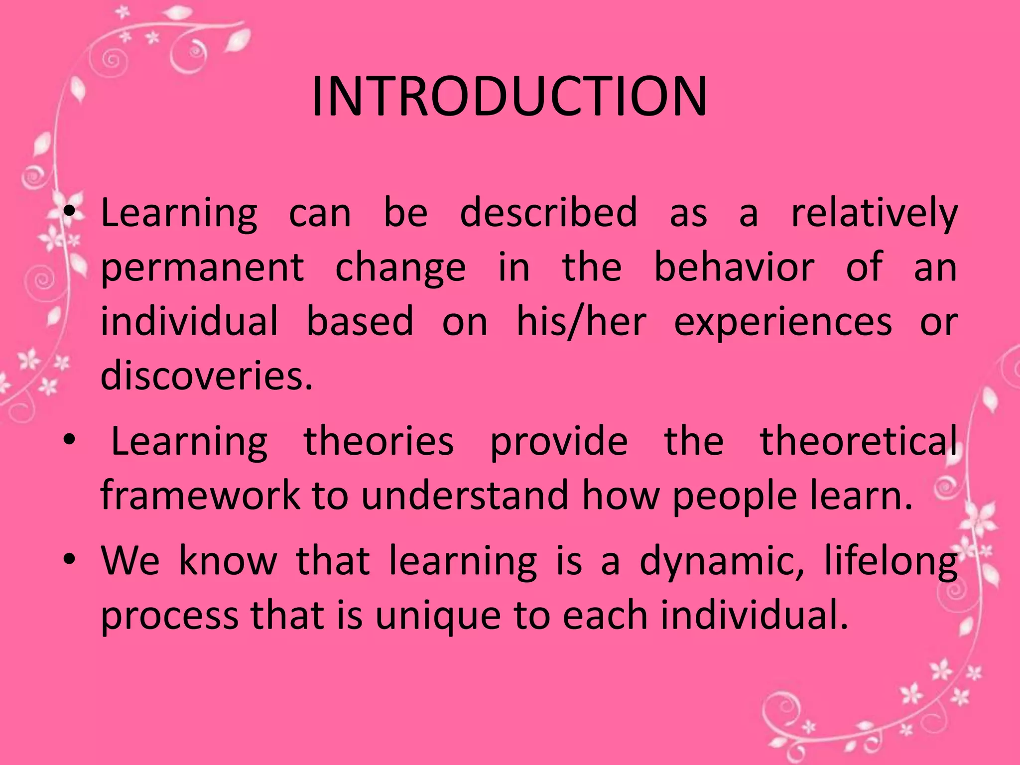 Learning theories | PPTX