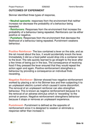 Learning theories- Behaviourism | PDF