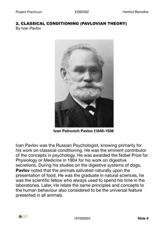 Learning theories- Behaviourism | PDF