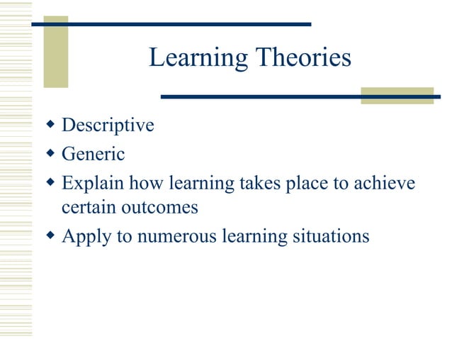 Learning theories 05 | PPT