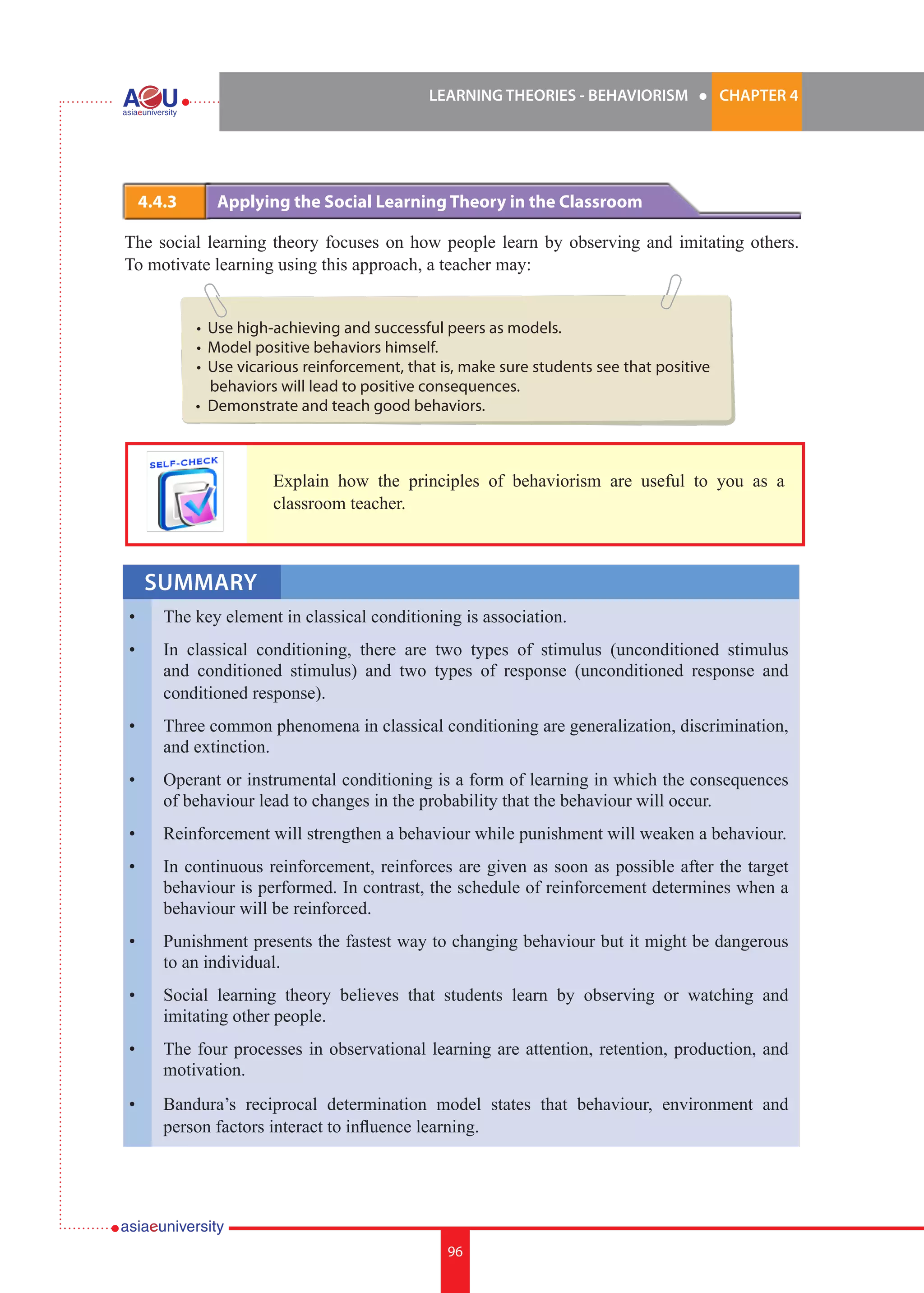 Learning theories 4 behaviorism | PDF