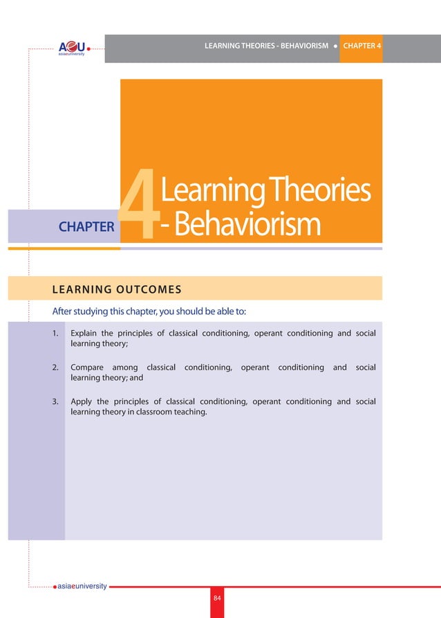 Learning theories 4 behaviorism | PDF