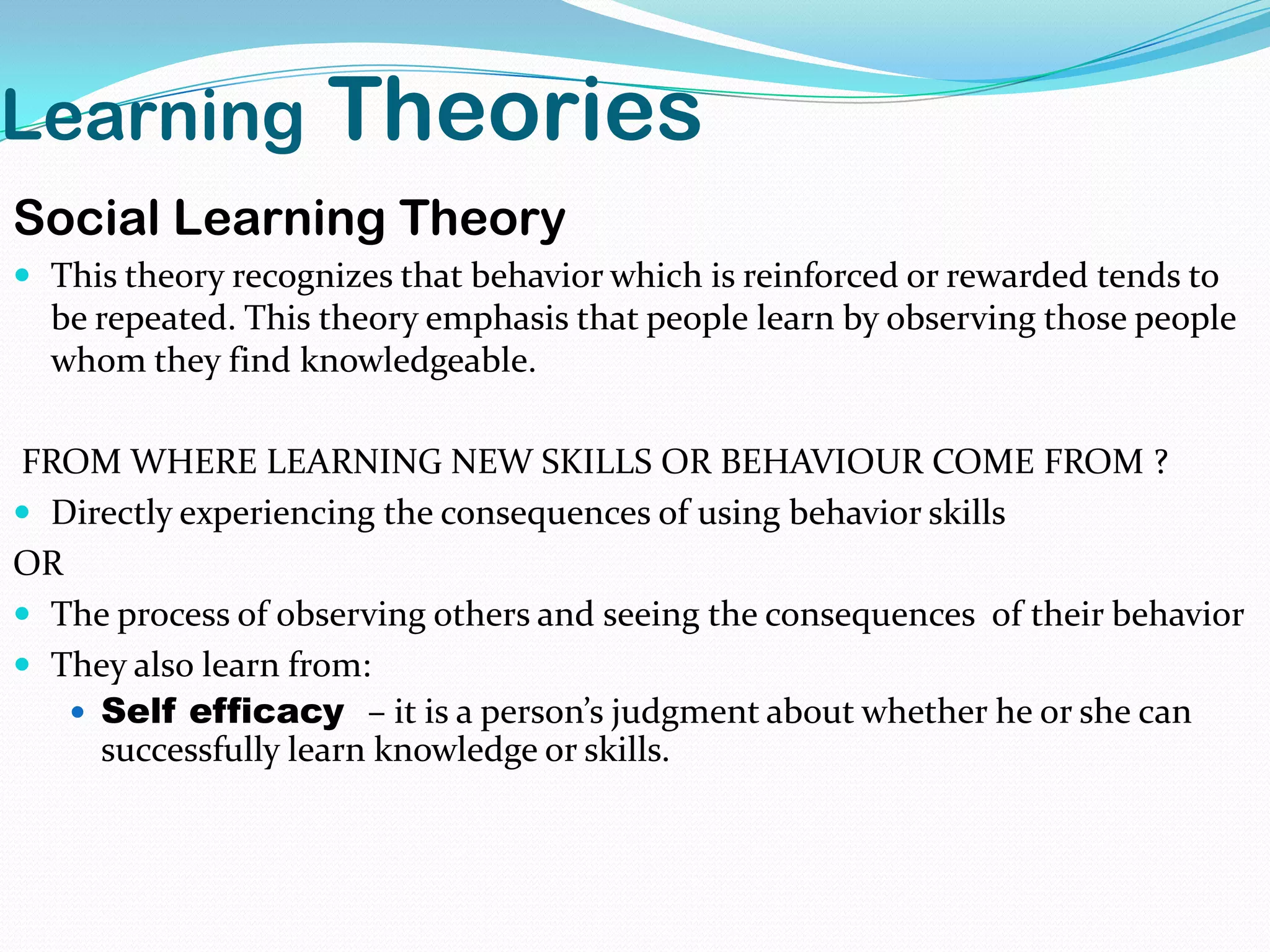 Learning theories and program design | PPTX