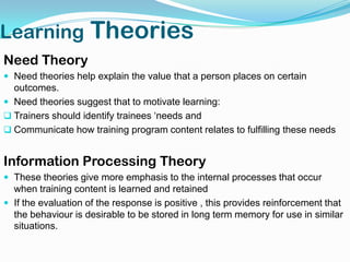 Learning theories and program design | PPTX