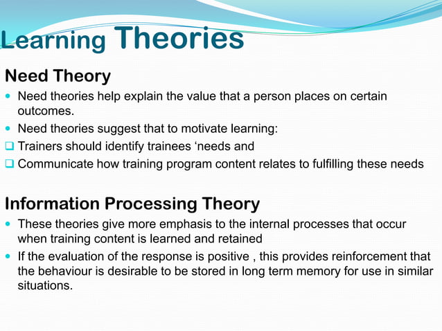 Learning theories and program design | PPTX
