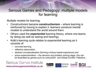 Learning theories and Serious Games | PPT