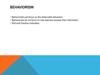 Learning Theories Chapter 2 Power Point | PPTX