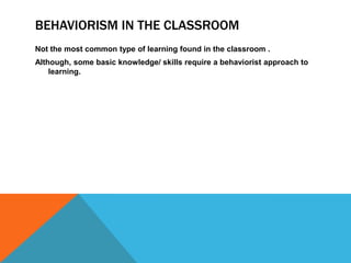 Learning Theories Chapter 2 Power Point | PPTX