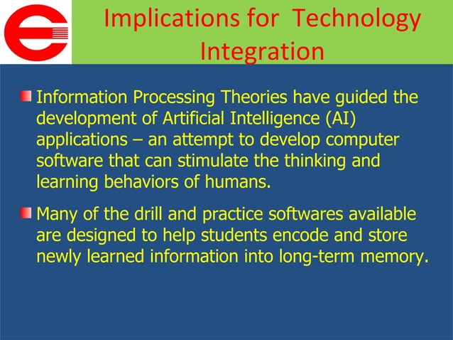Learning Theories And Their Implications On Educational Technology