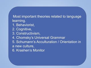Learning Language Theories | PPTX