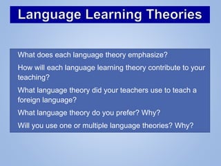 Learning Language Theories | PPTX