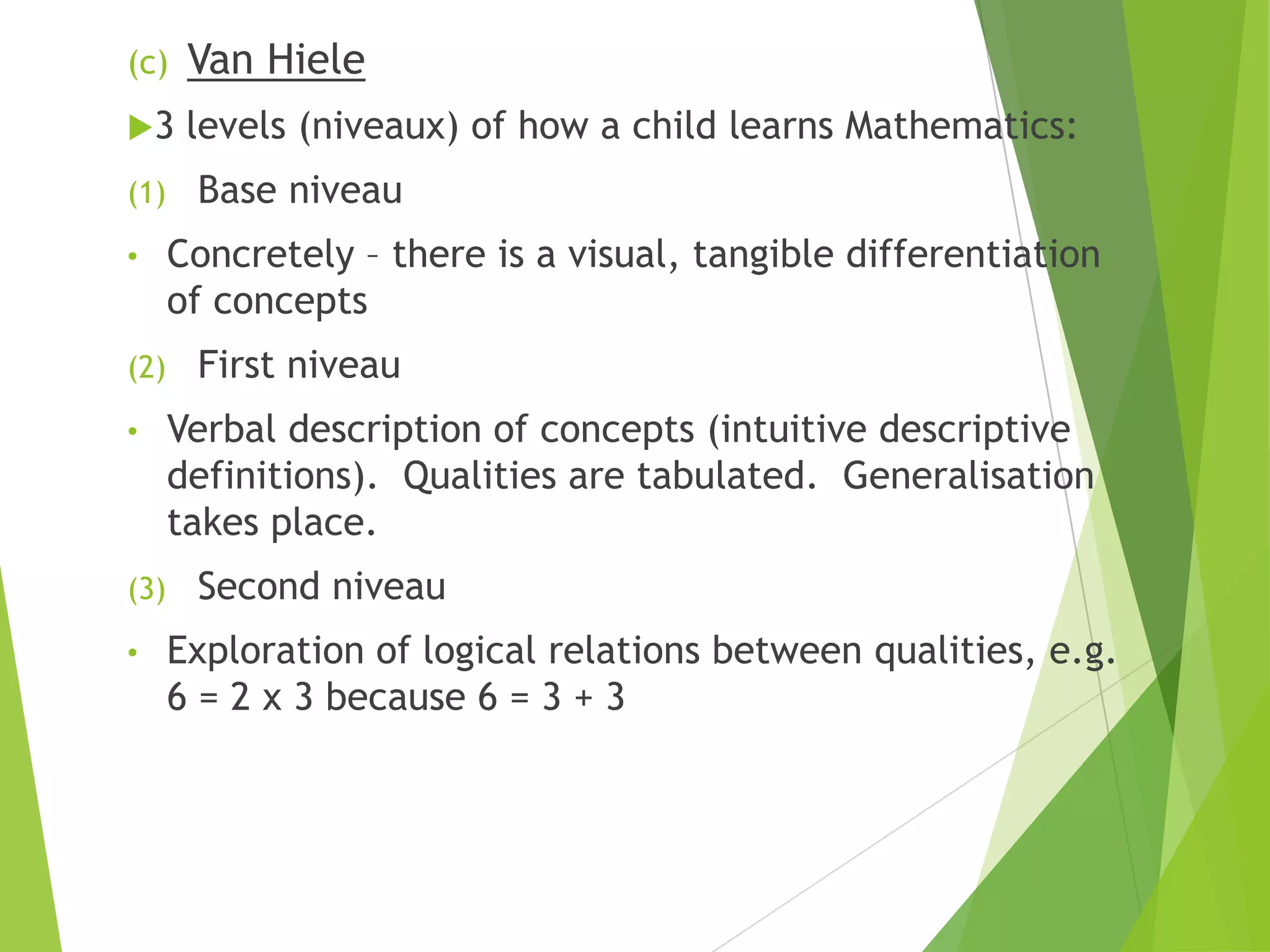 Learning theories in mathematics | PPTX