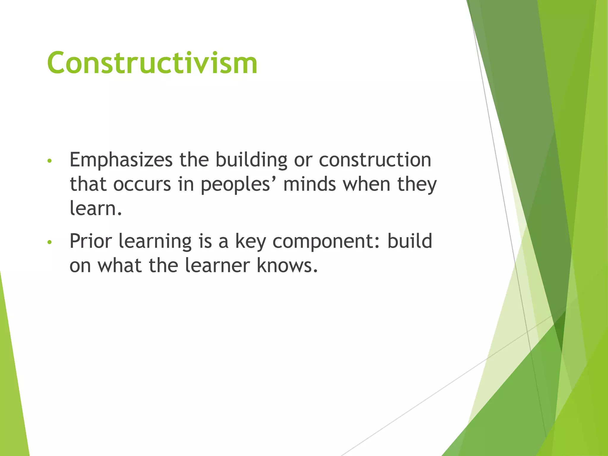 Learning theories in mathematics | PPTX