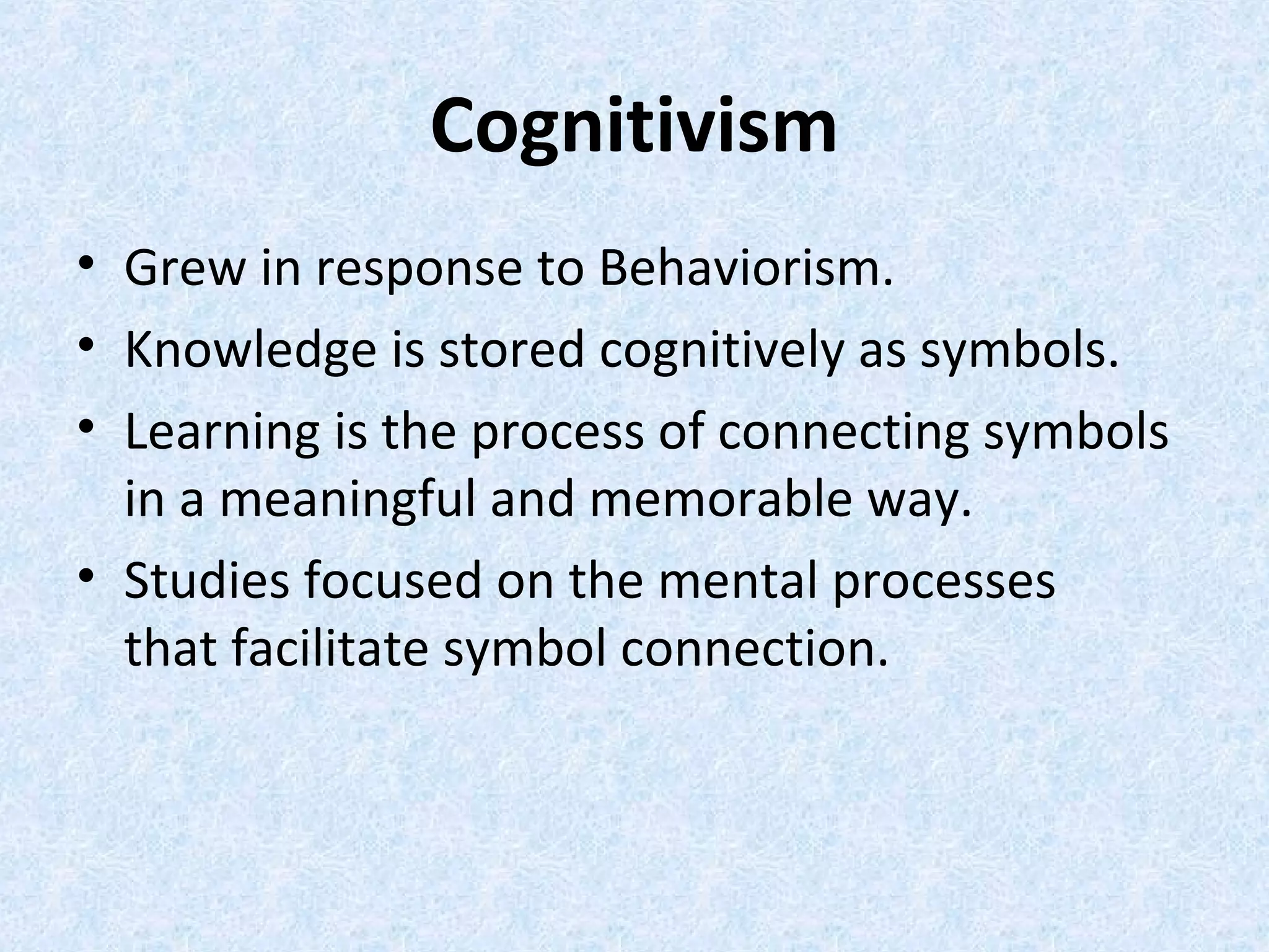 Learning theories, intellectual skills, cognitive skills, psychomotor ...