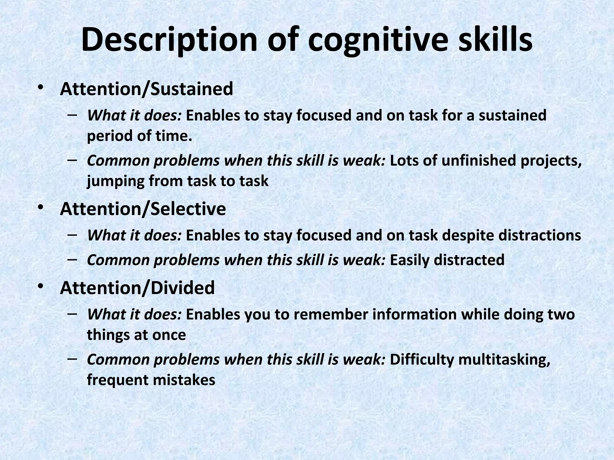 Learning theories, intellectual skills, cognitive skills, psychomotor ...