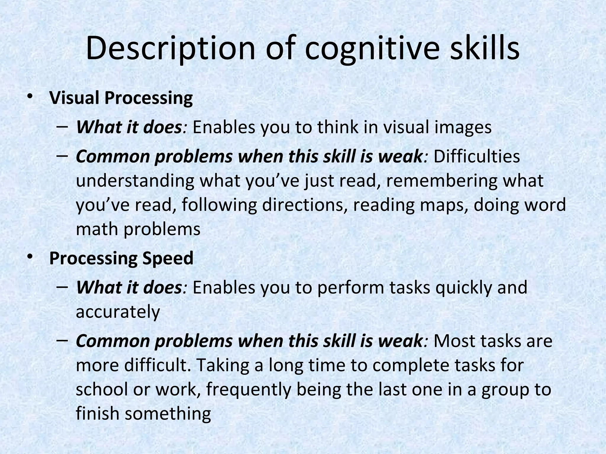 Learning theories, intellectual skills, cognitive skills, psychomotor ...