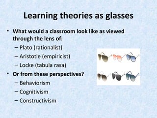 Learning theories, intellectual skills, cognitive skills, psychomotor ...