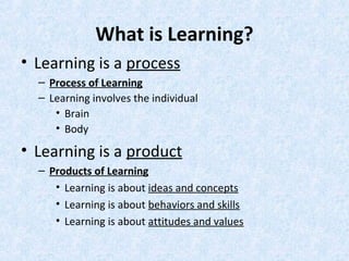 Learning theories, intellectual skills, cognitive skills, psychomotor ...