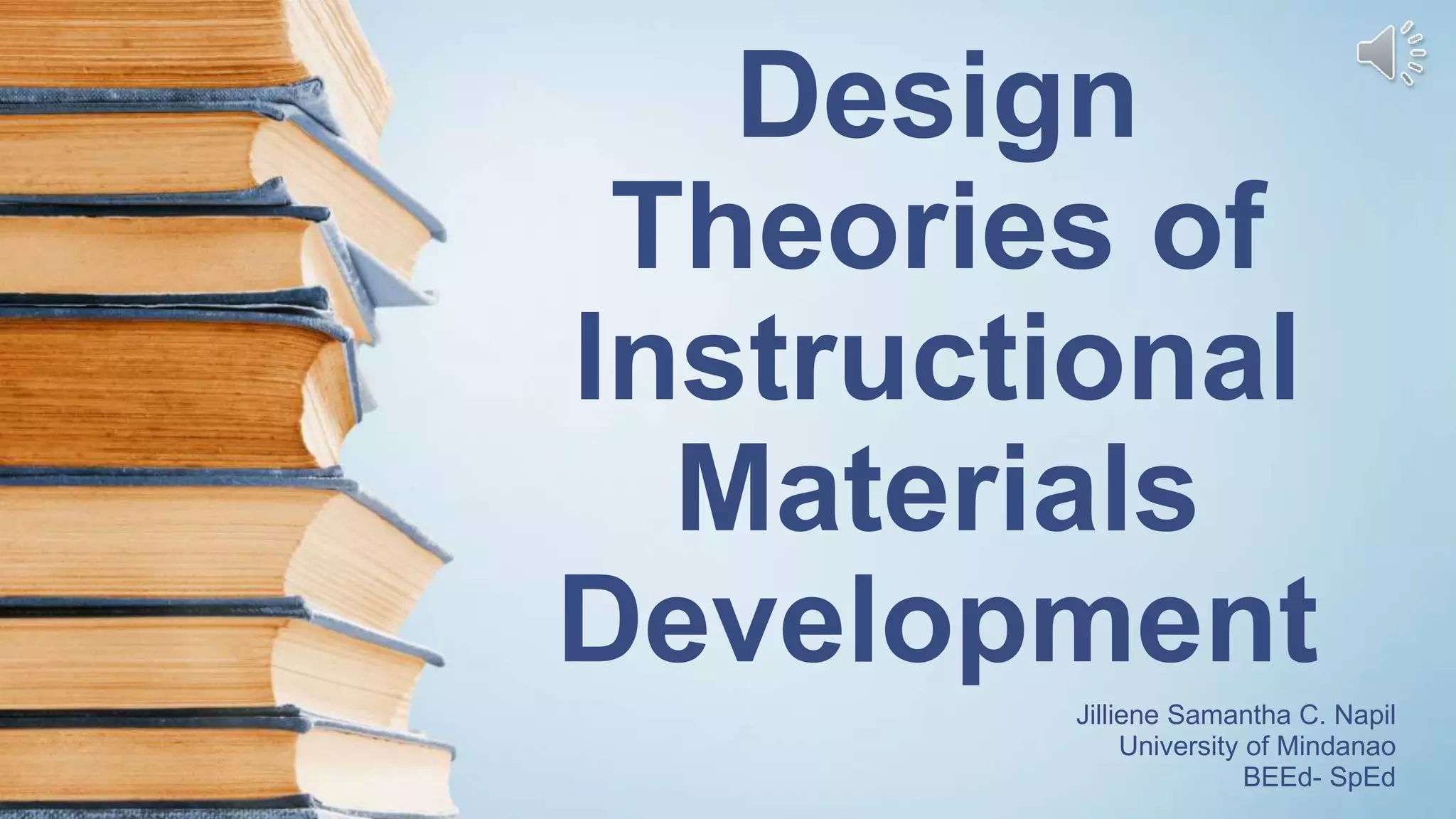 Learning theories of instructional design | PPTX