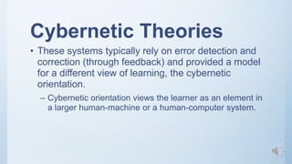 Learning theories of instructional design | PPTX