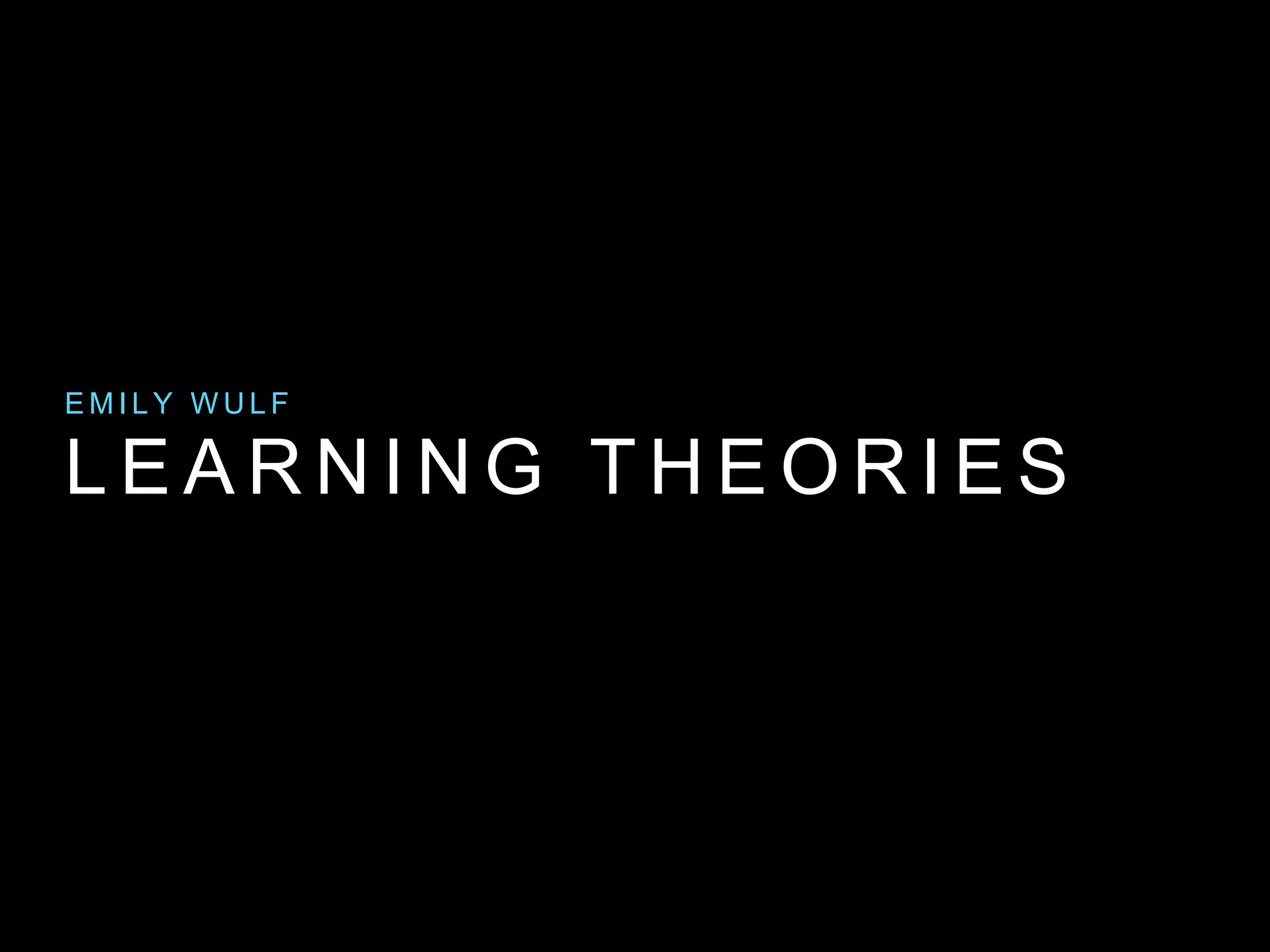 Learning theories ppt | PPTX