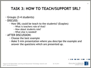 Self-regulated learning, Marika Koivuniemi | PPT