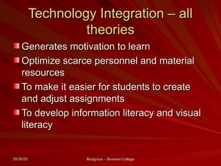 Learning Theories & Technology Integration.ppt