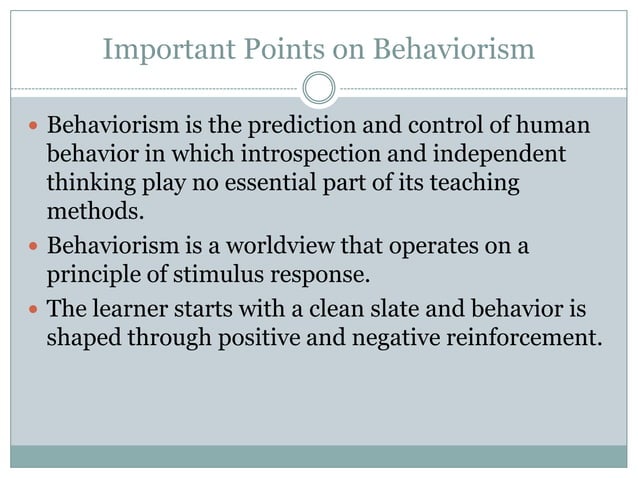 Behaviorism | PPT