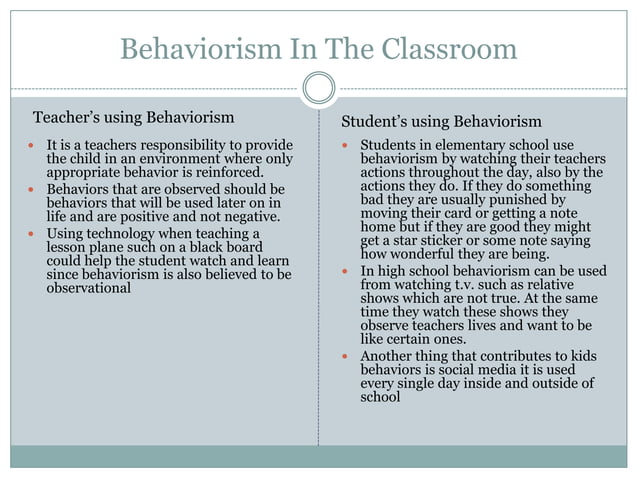 Behaviorism | PPT