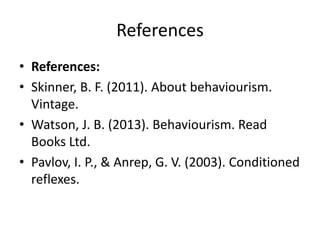 Learning theory: Behaviour | PPTX