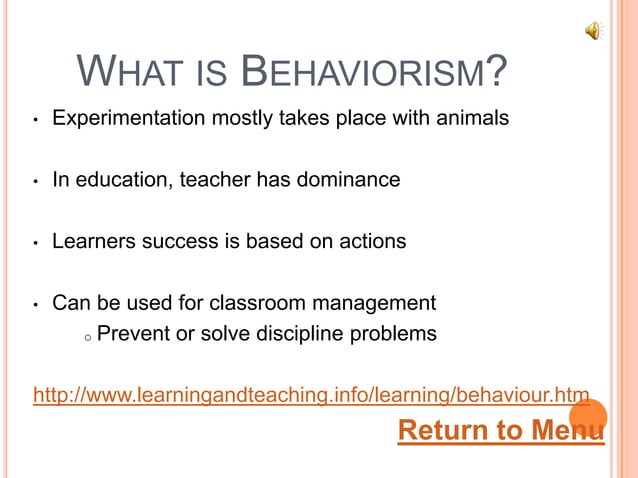 Learning Theory- Behaviorism | PPTX