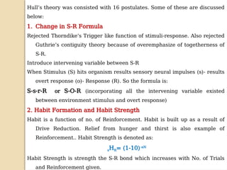 Pavlov's Theory and Hull's Drive Reduction Theory | PPTX