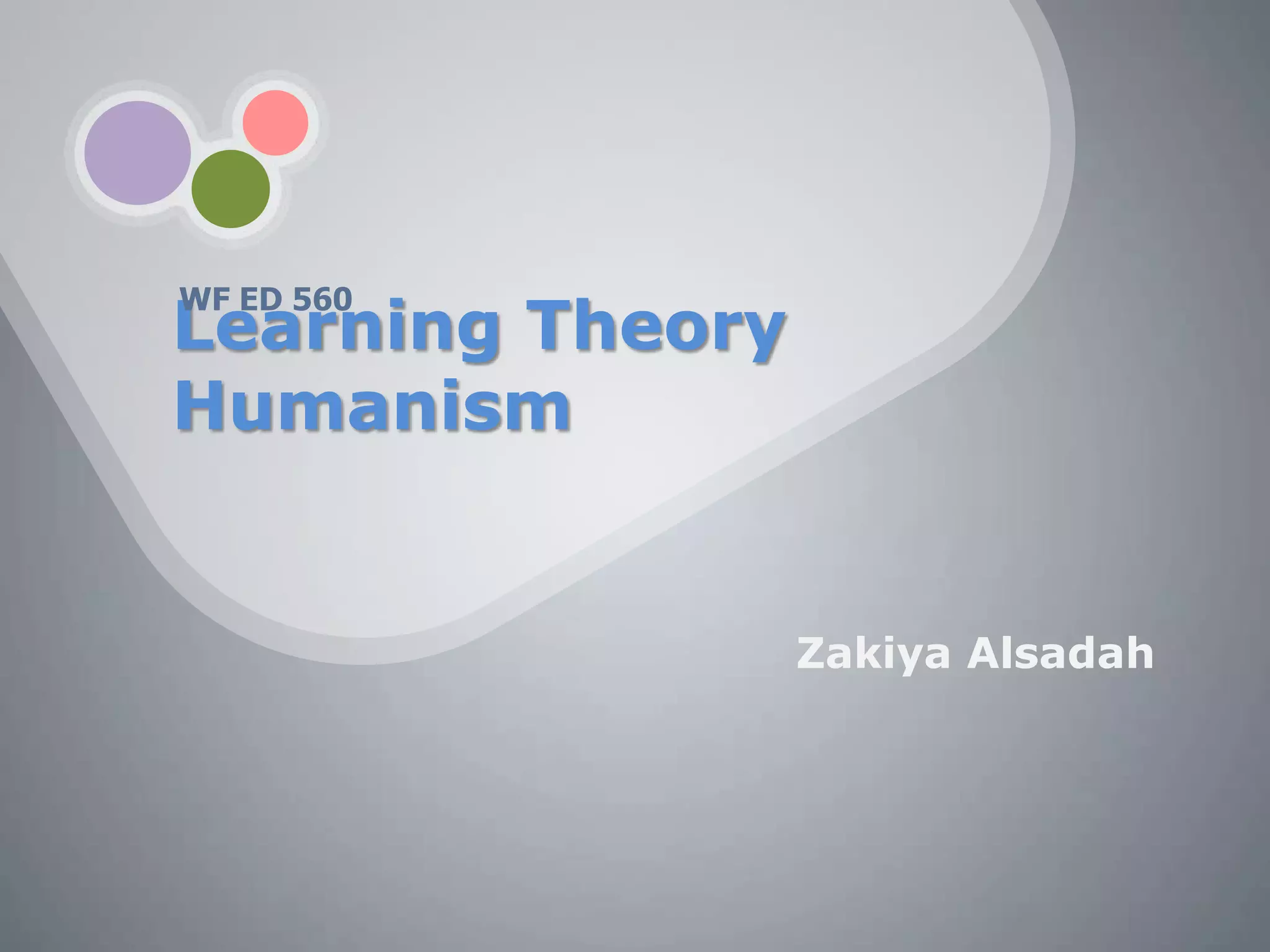 Learning theory humanism | PPTX