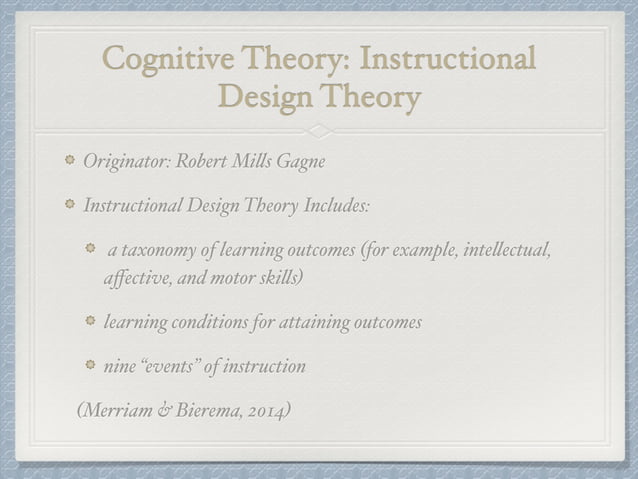 Learning Theory Presentation | PDF | Education