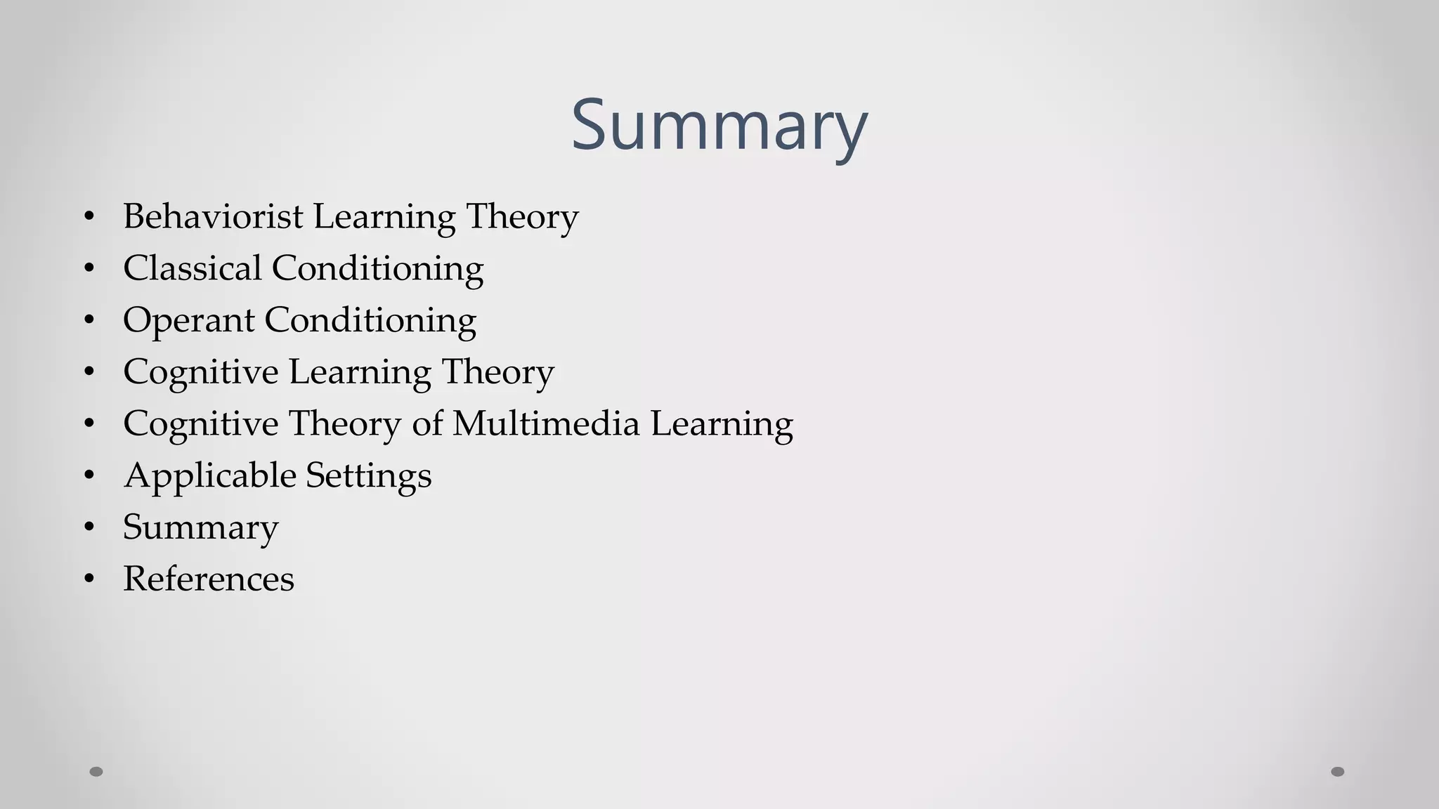 Learning theory presentation lee | PPTX
