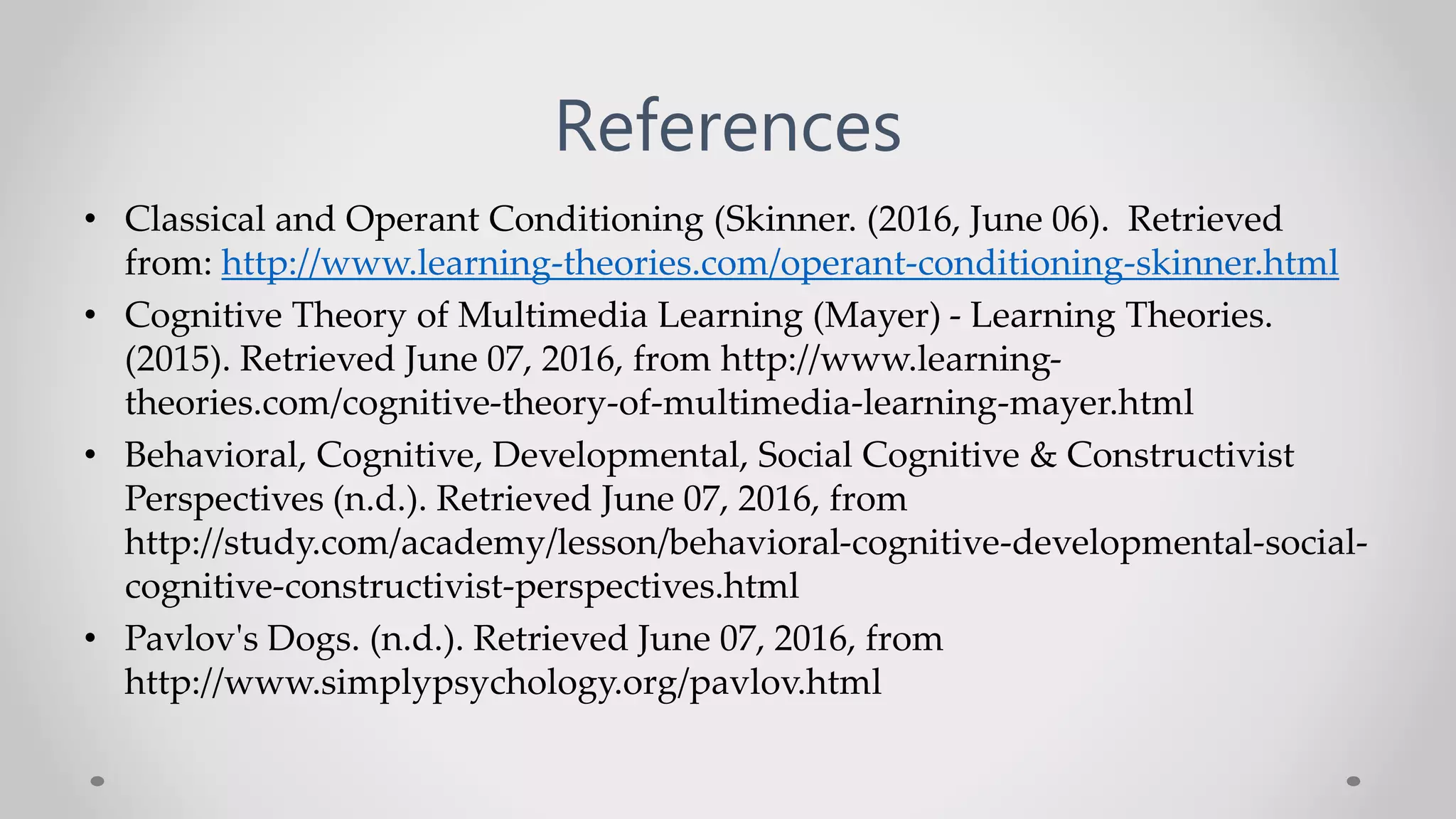 Learning theory presentation lee | PPTX