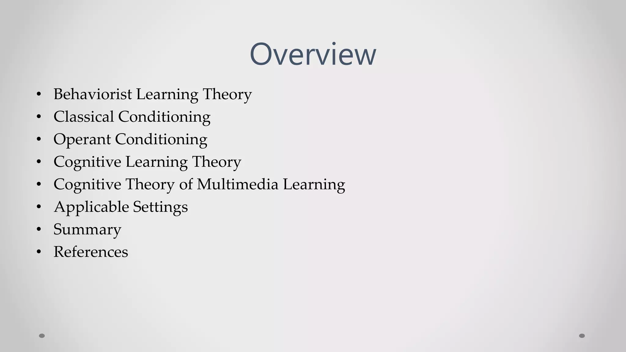 Learning theory presentation lee | PPTX