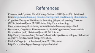 Learning theory presentation lee | PPTX