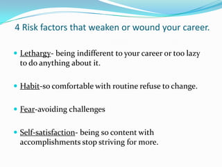 Learning The Principles Of A Healthy Career | PPTX | Career Advice ...