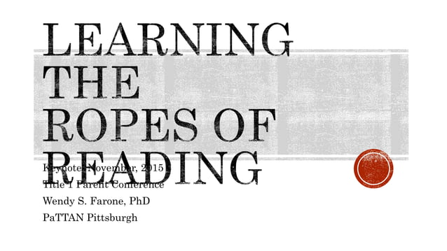 Learning the Ropes CCSD Title I | PPT