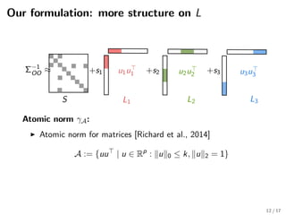 Learning the structure of Gaussian Graphical models with unobserved variables by Marina Vinyes ...