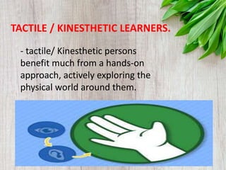 Learning/Thinking Styles and Multiple Intelligences | PPTX