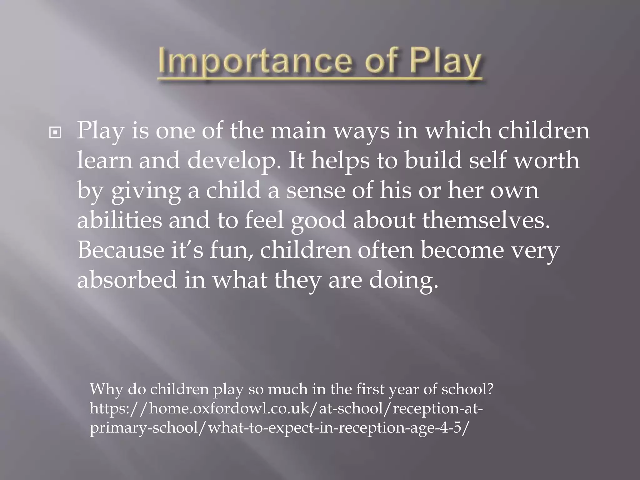 Learning through play | PPTX