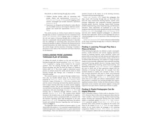 Learning Through Play at School – A Framework for Policy and Practice | PDF