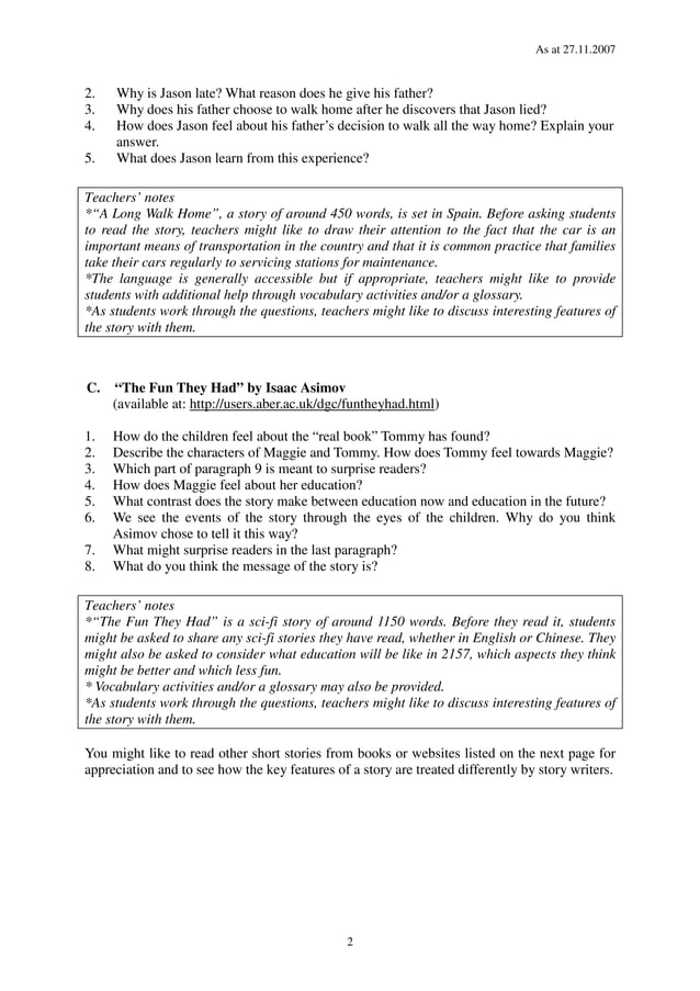 Learning through stories | PDF