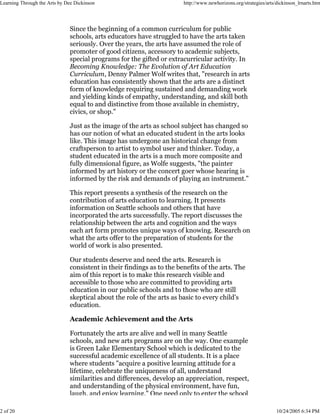 Learning through the_arts | PDF