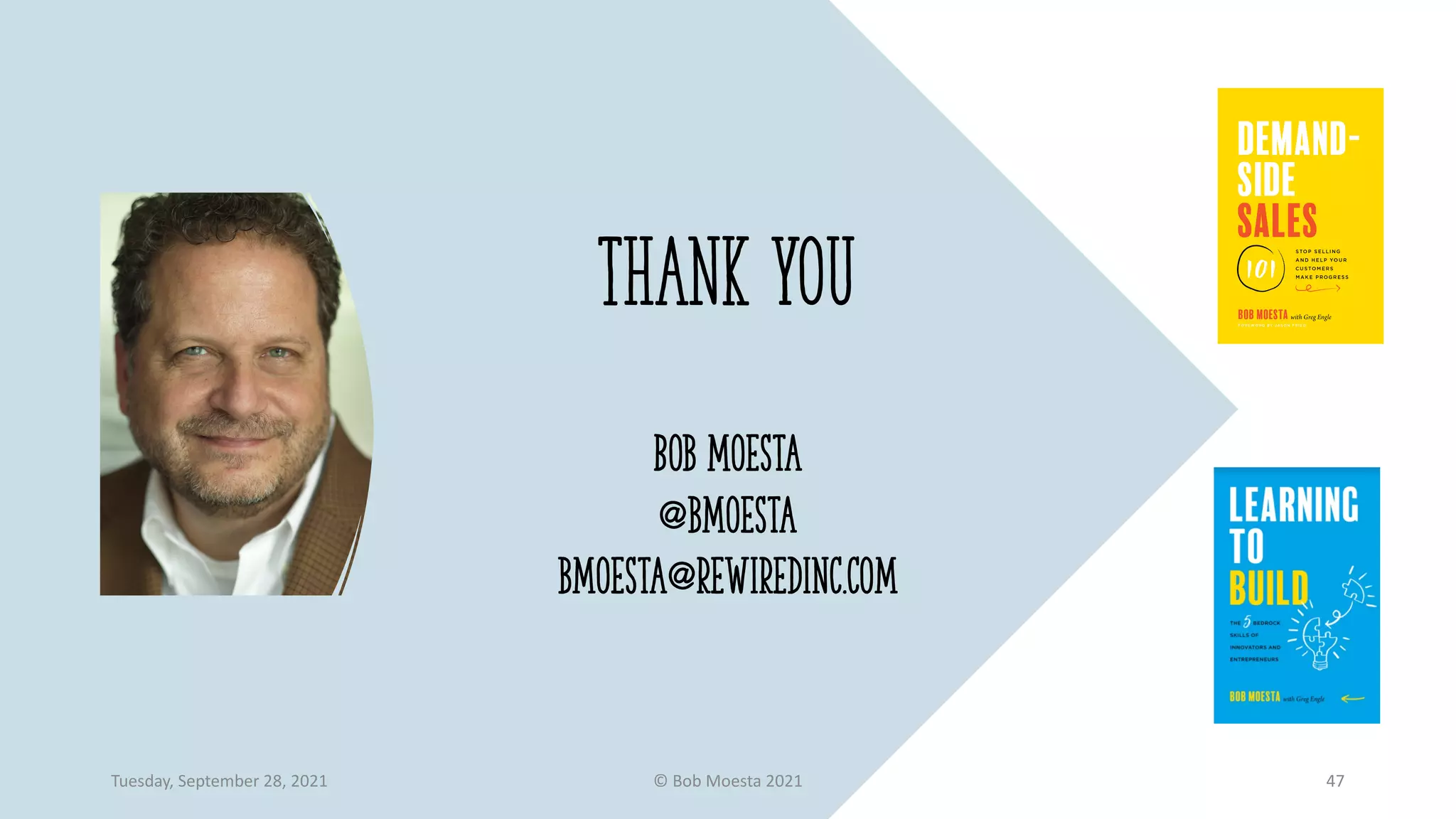 BoSON21 | Bob Moesta | Developing the Five Skills of an Entrepreneur and Innovator | PDF